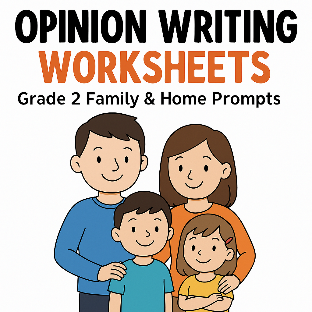 Family-Themed Opinion Writing Pack for 2nd Grade – BIG Smart Study